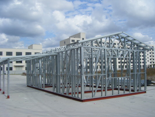 Wind Resistance Prefabricated Foldable Mobile House / Steel Warehouse Storage