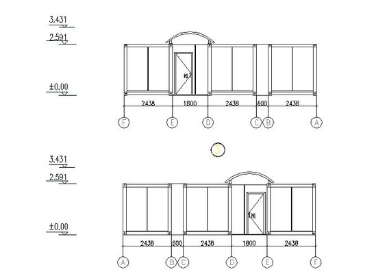 Prefab Apartment Building Camping Container House , Aluminum Alloy Window