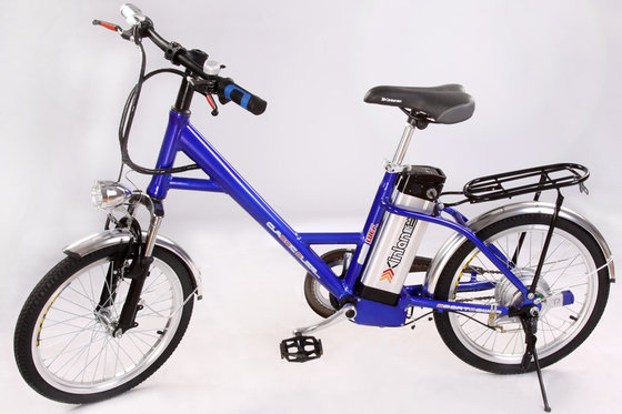 Hub Motor Electric Powered Lithium Battery Bicycle 20" with Lock Pillar and Carbon Steel Frame