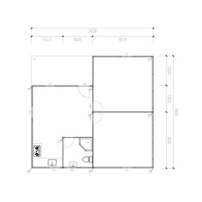 Wind - proof Prefab modular Mobile Homes Plant , Light Gauge Steel Structure