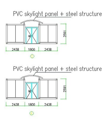 Steel Single Room 40ft Container Camp Homes , Modular Prefab House