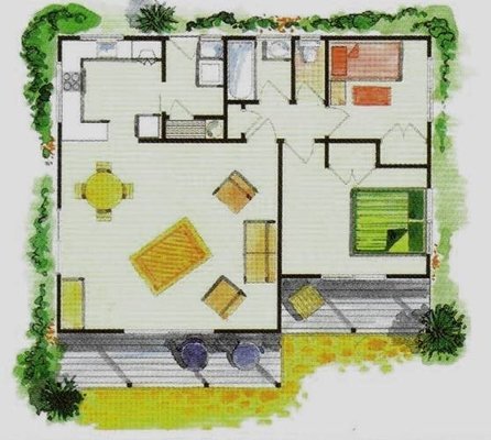 Modular Lightweight Steel Prefab House Kits - Two bedrooms, GFA 91sqm
