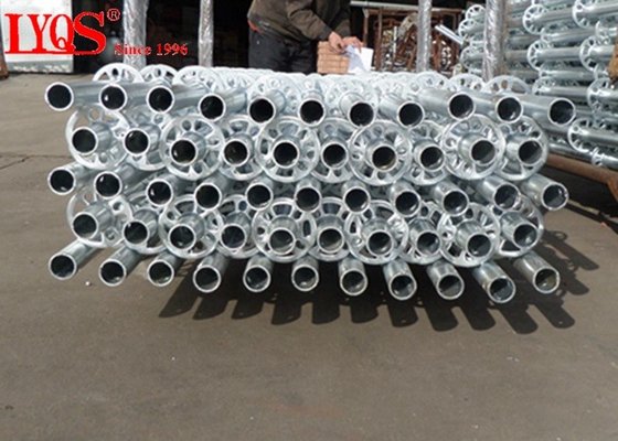Quick Erecting Scaffold Ring Lock System 3 Meters Vertical Standards HDG Treatment