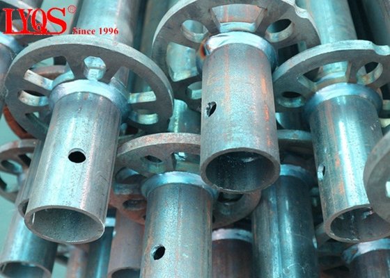 Quick Erecting Scaffold Ring Lock System 3 Meters Vertical Standards HDG Treatment