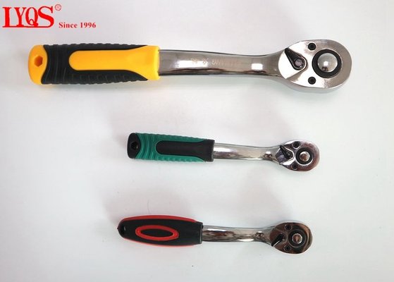 Quick Release Pear Head Ratchet Socket Wrench 72 Teeth Hardware Tools 1 / 2 " Size