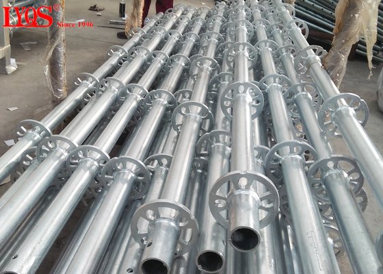 48.3mm Tube Layher Scaffolding System Galvanized For Concrete Construction