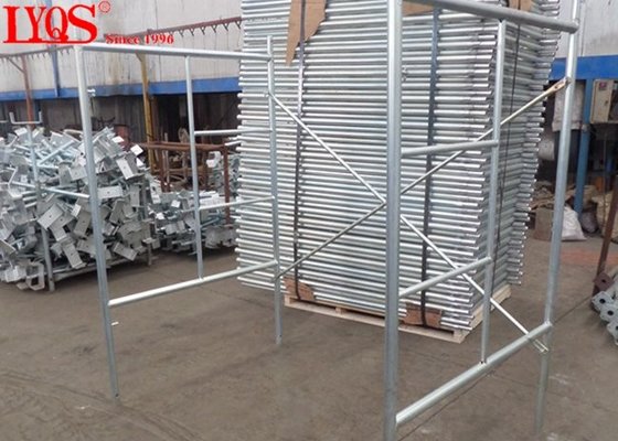 4' × 5'7" Versatile Scaffolding Ladder Frame Galvanized For Mason Works
