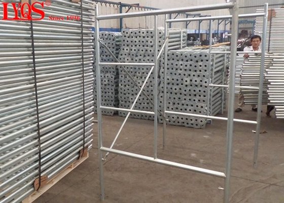 4' × 5'7" Versatile Scaffolding Ladder Frame Galvanized For Mason Works