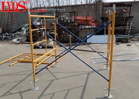 Durable Steel Tubular Scaffolding Ladder Frame For High Rise Building Construction