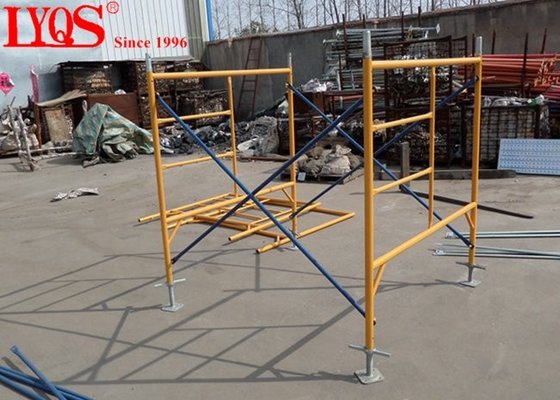 Construction Q235 Steel Ladder Frame Scaffolding Lightweight 5’×6’4" Size
