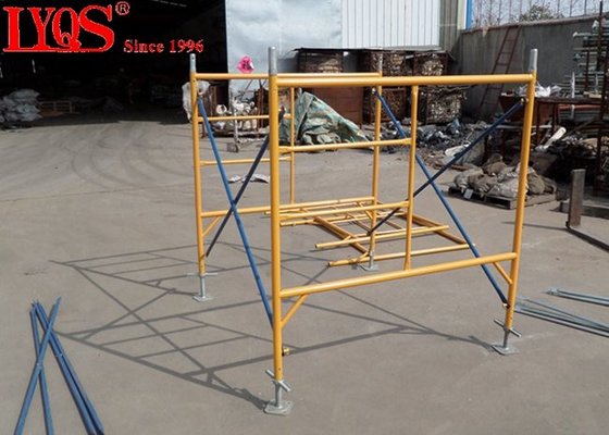 Construction Q235 Steel Ladder Frame Scaffolding Lightweight 5’×6’4" Size