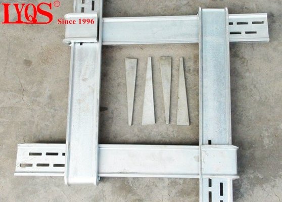 Steel Column Form Clamps Adjustable 8.2ft -9.8ft With Silver Galvanized Surface