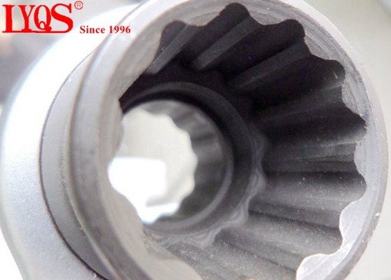 Professional Double Socket Ratchet Wrench / Scaffold Podger Ratchet Chromed Surface