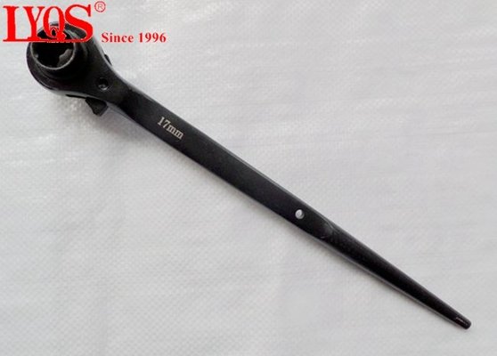 Steel Forged Tapered Scaffold Ratchet Wrench 17mm 19mm With 800N/M Max Torque