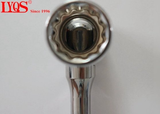 Cr-V Steel Chromed Poker Scaffolding Box Spanner Flex Socket Head