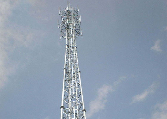Communication Tubular Steel Tower 470 - 630 Mpa Tension Strength ASTM Standard