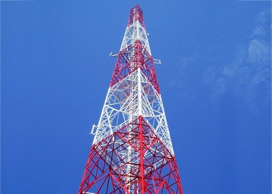 High Wind Speed Angle Steel Tower , Customized Height Electric Transmission Tower