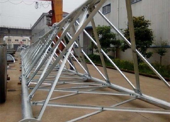 Hydraulic Press Stamping Tubular Steel Tower , ASTM Steel Transmission Tower