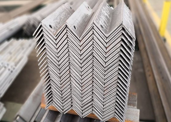 Hot Dip Galvanized Angle Steel Tower For Power Transmission Silver Color