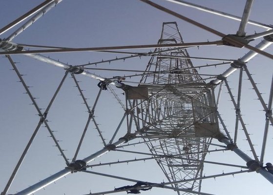 Galvanized Surface Tubular Steel Tower For Power Transmission With 3 / 4 Leg supplier