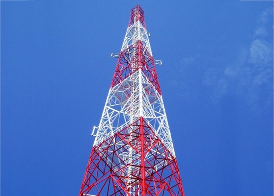 Communication Angle Steel Tower 4.8S / 6.8S / 8.8S Bolt Grade 20m - 180m Height supplier