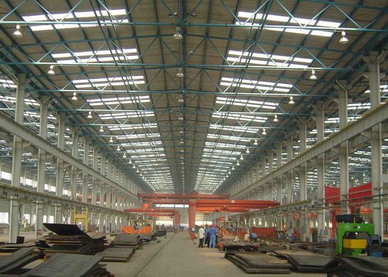 Structural Steel Frame Building , Large Span Prefabricated Metal Workshop Building supplier
