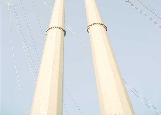 5m - 100m 33kv Transmission Line Towers , Steel Pole Tower ISO Certificated supplier