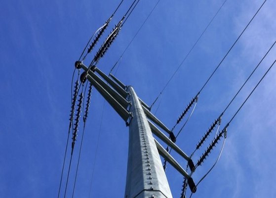 Q235B / Q345B Steel Monopole Tower , Telecom 66 Kv Transmission Tower supplier