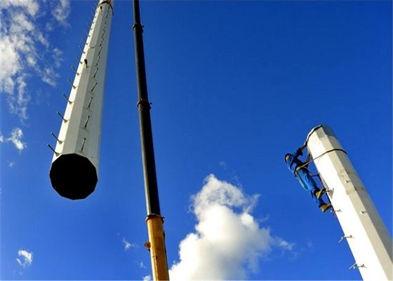 2 Steel Pipe Pole Monopole Transmission Tower ASTM A123 Submerged Arc Welding supplier