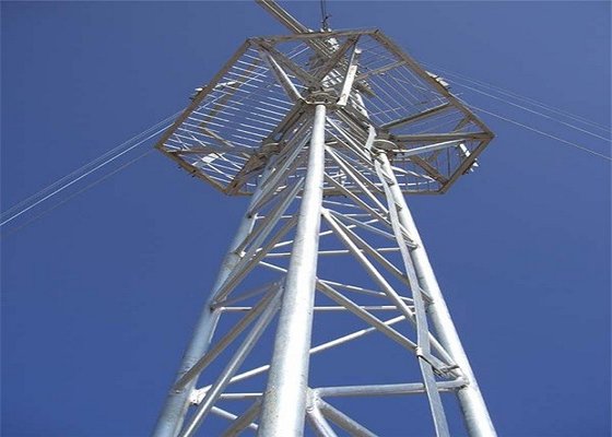 Hydraulic Press Stamping Tubular Steel Tower , ASTM Steel Transmission Tower supplier