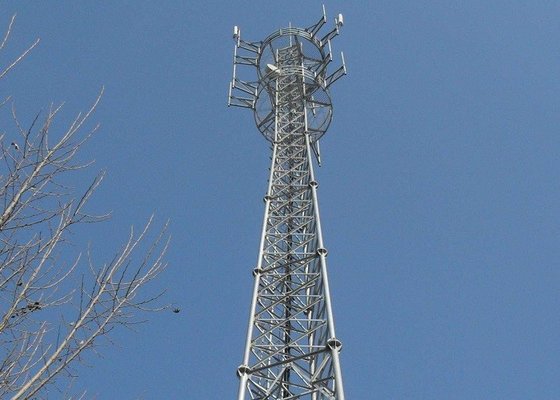 Outside Cell Phone Signal Tower , Telecommunication Self Supporting Lattice Tower supplier
