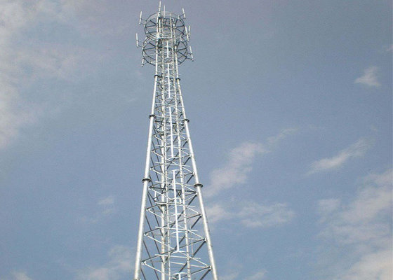4 - Leg Mobile Communication Tower , Self - Supporting 60m Wireless Cell Tower supplier