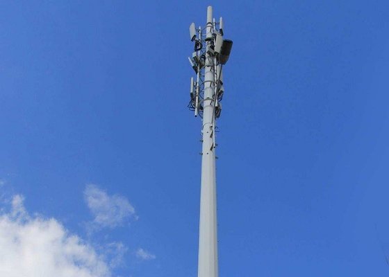 High Wind Speed Monopole Antenna Tower Hot Dipped TIA - 222G Design Standard supplier