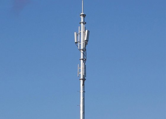 High Wind Speed Monopole Antenna Tower Hot Dipped TIA - 222G Design Standard supplier