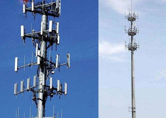 Communication Steel Structure Tower ASTM A123 4.8S Bolt Grade Silver Color supplier