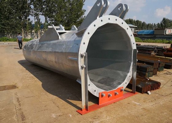 Q235B / Q345B Steel Structure Tower Hot - Dip Galvanized / Painted Wind Monopole supplier