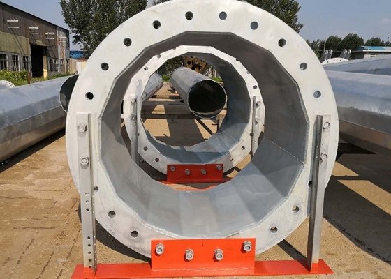 Q235B / Q345B Steel Structure Tower Hot - Dip Galvanized / Painted Wind Monopole supplier
