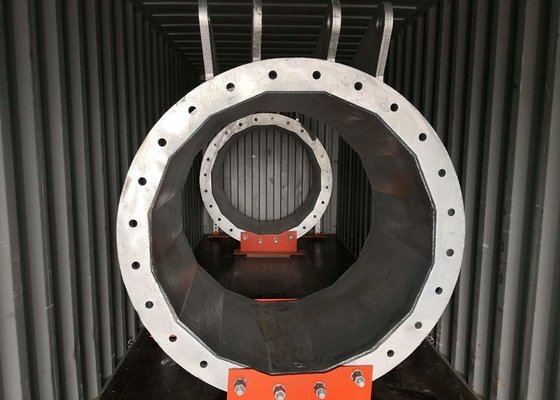 Q235B / Q345B Steel Structure Tower Hot - Dip Galvanized / Painted Wind Monopole supplier