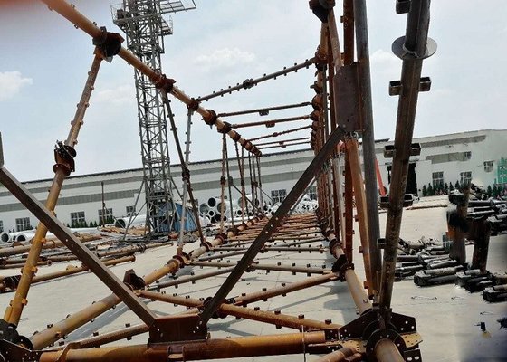 Electricity Tubular Transmission Tower Galvanized / Painted Surface Silver Color supplier