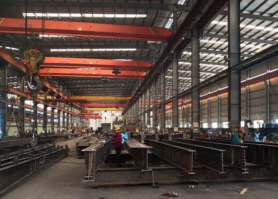 Structural Steel Frame Building , Large Span Prefabricated Metal Workshop Building supplier