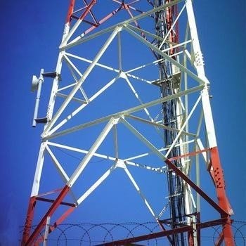 Hot-Dip Galvanizing Mobile Angle-steel Telecom Tower For Communication With Q235B / Q345B Steel supplier