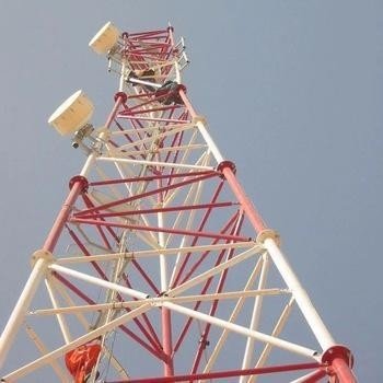 Hot-Dip Galvanizing Mobile Angle-steel Telecom Tower For Communication With Q235B / Q345B Steel supplier