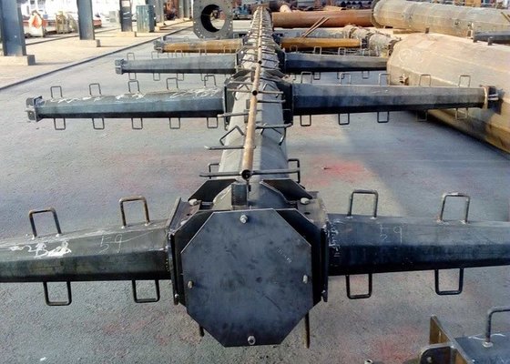 2 Steel Pipe Pole Monopole Transmission Tower ASTM A123 Submerged Arc Welding supplier