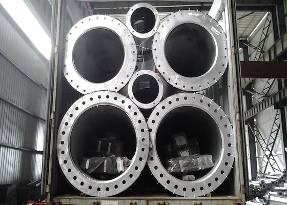 Conical / Round Steel Monopole Tower , 50m ISO Listed Telecom Steel Tower supplier