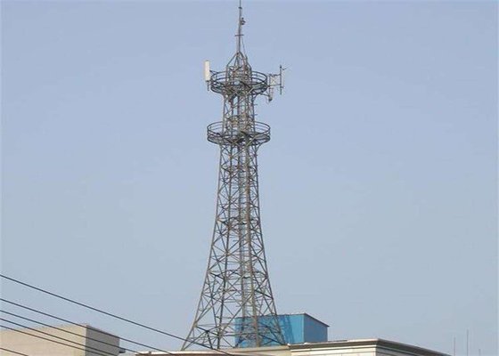 Q235B / Q345B Material Hot-Dip Galvanizing Mobile Telecom Tower For Communication supplier