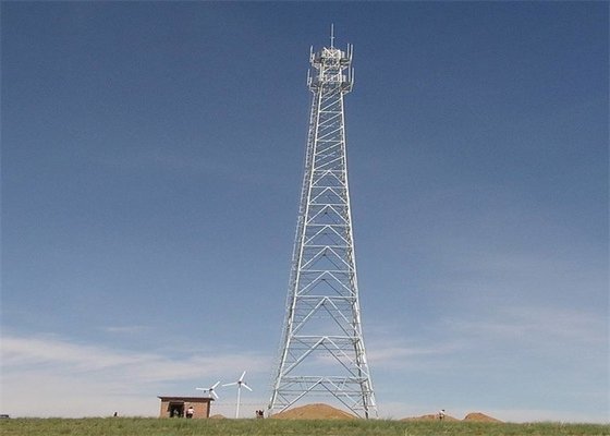 Hot-Dip Galvanizing Mobile Angle-steel Telecom Tower For Communication With Q235B / Q345B Steel supplier