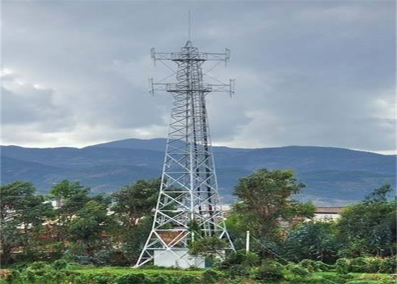 Hot-Dip Galvanizing Mobile Angle-steel Telecom Tower For Communication With Q235B / Q345B Steel supplier