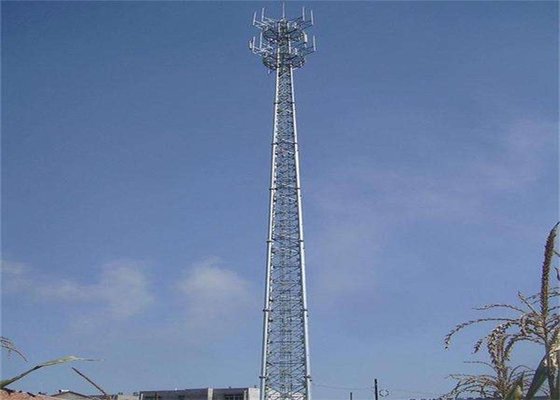 Hot-Dip Galvanizing Mobile Angle-steel Telecom Tower For Communication With Q235B / Q345B Steel supplier