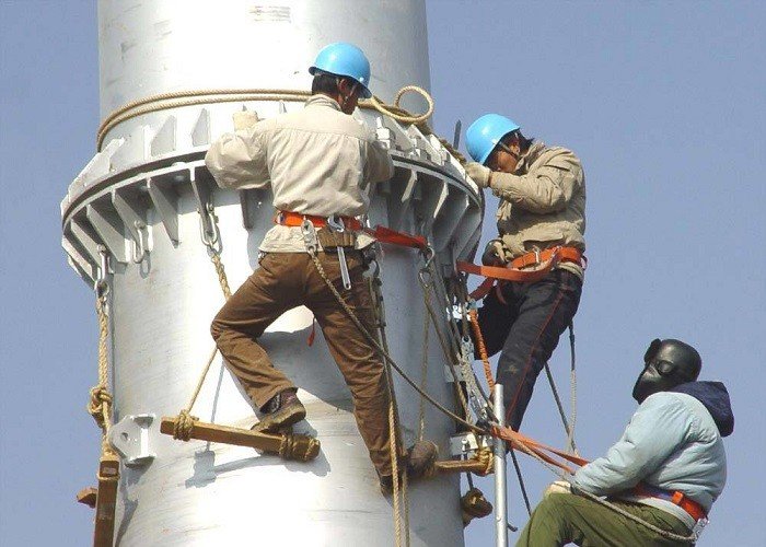2 Steel Pipe Pole Monopole Transmission Tower ASTM A123 Submerged Arc Welding supplier