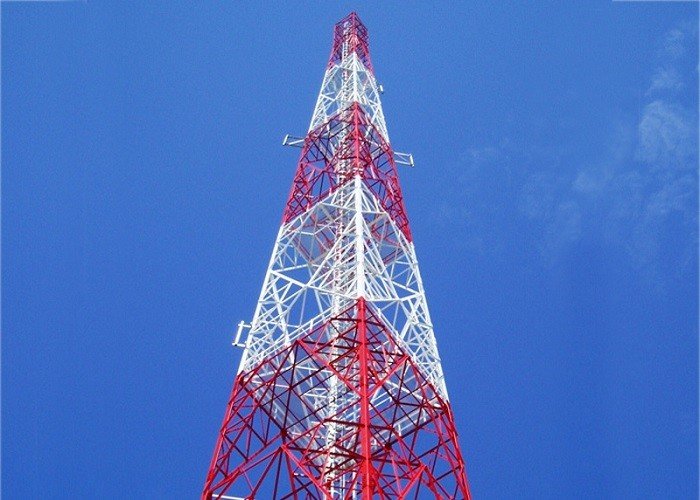 High Wind Speed Angle Steel Tower , Customized Height Electric Transmission Tower supplier